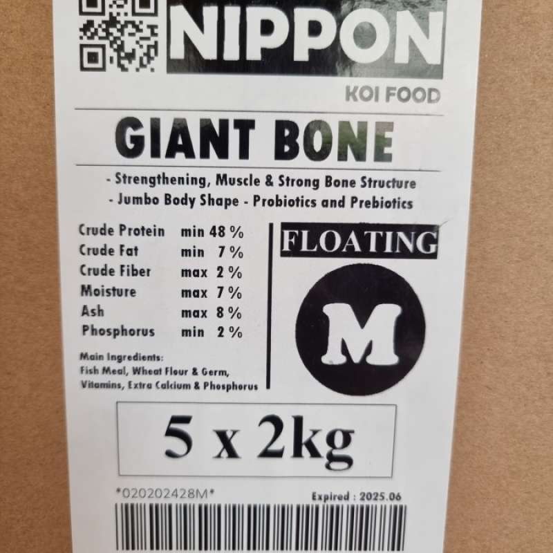 Jual Nippon Giant Bone 1 dus 10kg (2kg x 5pack) pakan ikan nishikigoi food di Seller Smile89 ...
