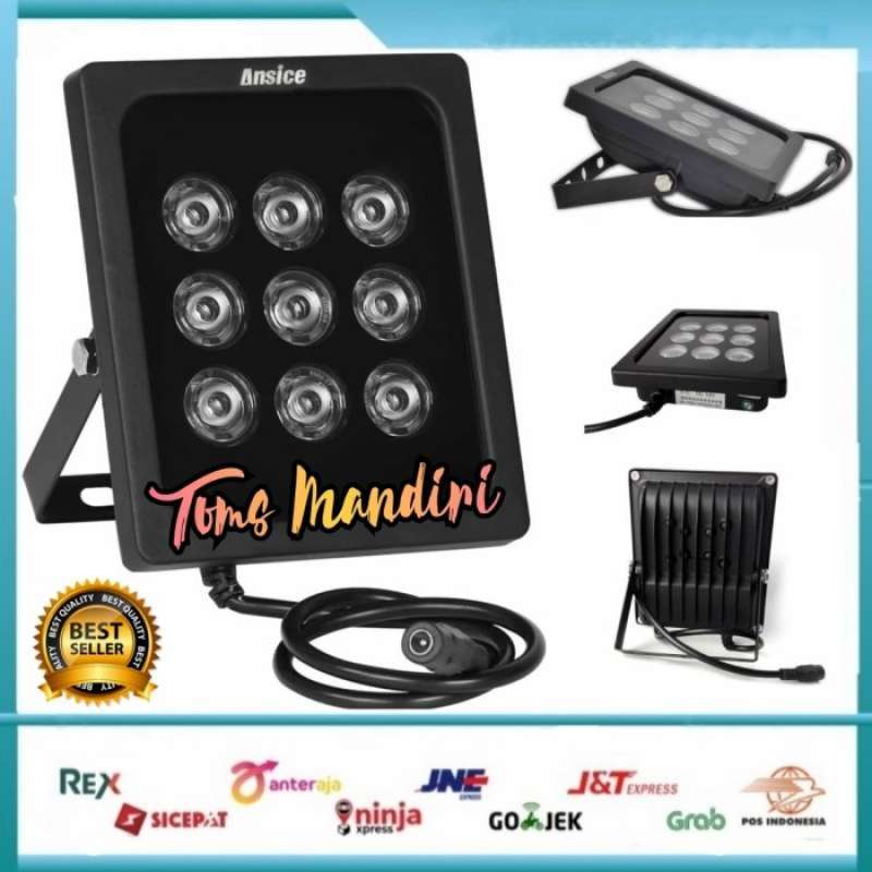 Jual Infrared Illuminator, 850nm 12v Dc 9 Leds 90 Degree Wide Angle Ir ...