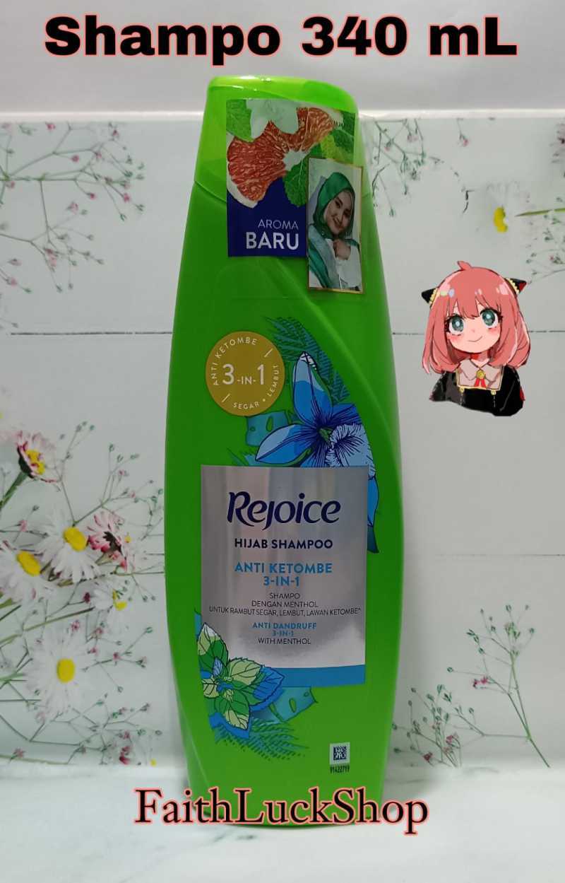 Jual 340mL Shampo Rejoice Hijab Anti Dandruff 3 in 1 - Shampoo Anti Ketombe Hijab dengan Menthol ...