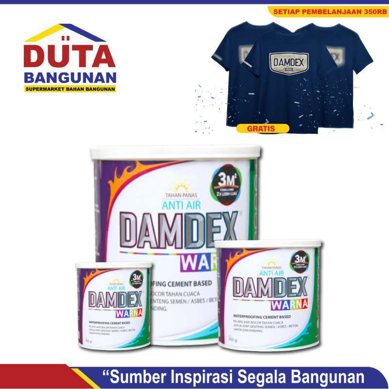 Jual Damdex Warna Cat Tembok Waterproofing Varian Warna Dan ukuran ...