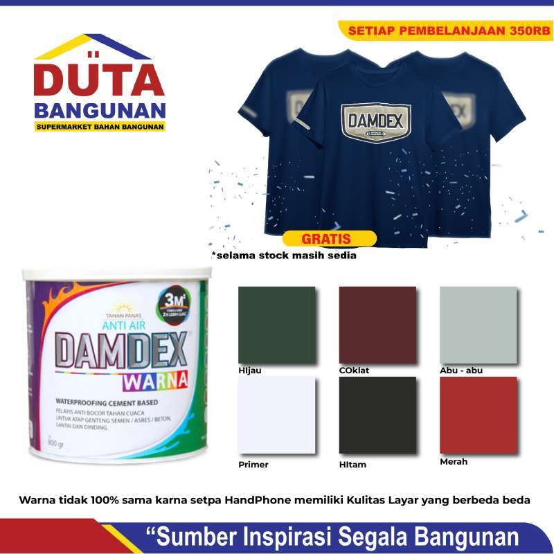 Jual Damdex Warna Cat Tembok Waterproofing Varian Warna Dan Ukuran - 0 ...