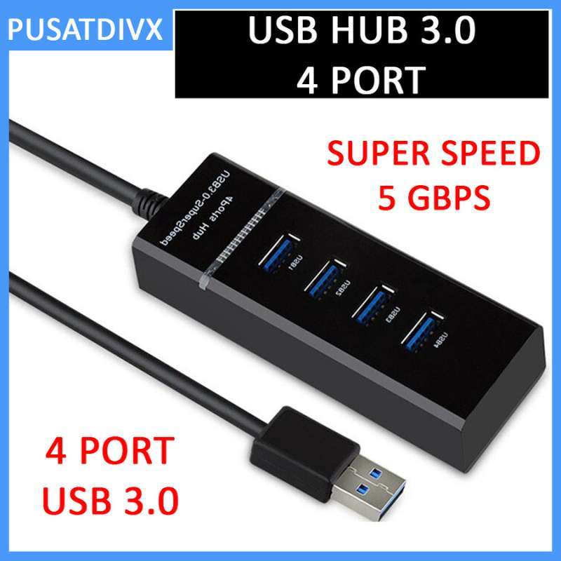Jual Pusatdivx Usb Hub 3.0 4 Port Adapter Kabel Usb3 Super Speed Extension Pc Laptop Di Seller ...