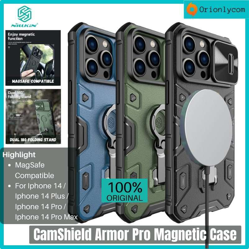 Jual Case Iphone 14 / Plus / Pro / Pro Max NILLKIN Camshield Armor Pro ...