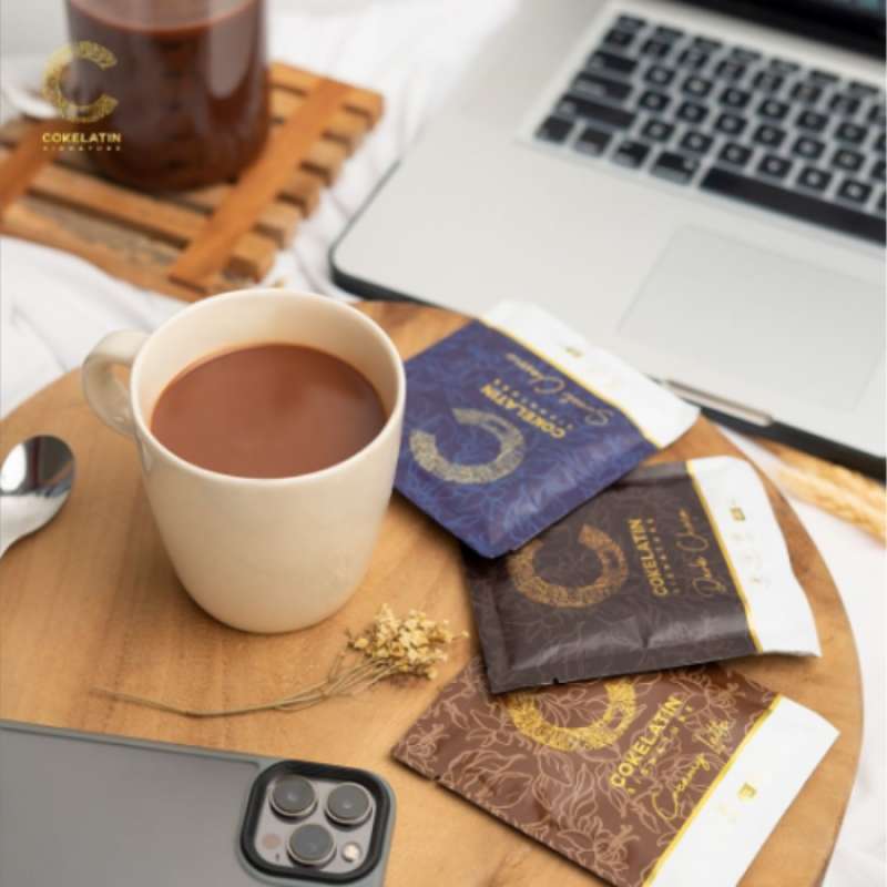 Jual Cokelatin Signature Minuman Coklat Seduh Dark Choco Isi 3 Sachet ...