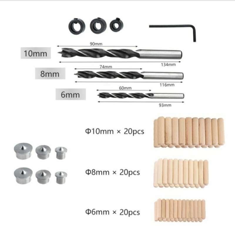 Jual Dowel Jig Set Mata Bor 6, 8, 10mm Penyambung Sambungan Papan ...