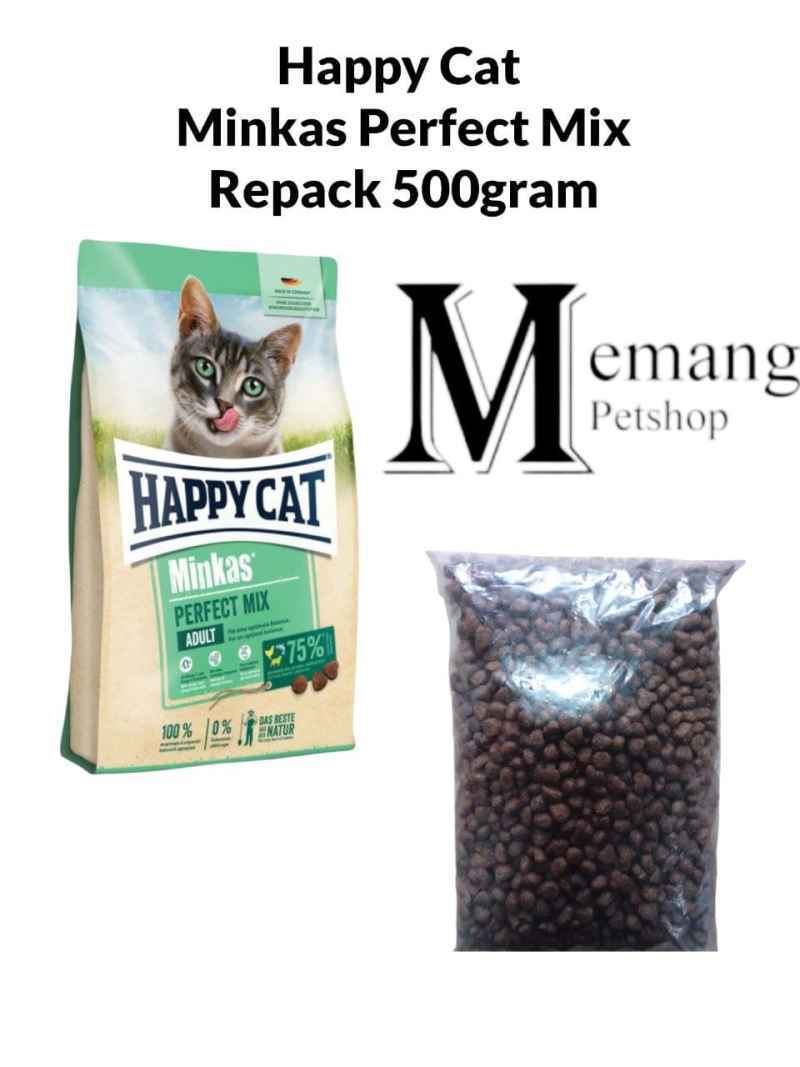 Promo Happy Cat Minkas Perfect Mix repack 500gram Diskon 5% di Seller ...