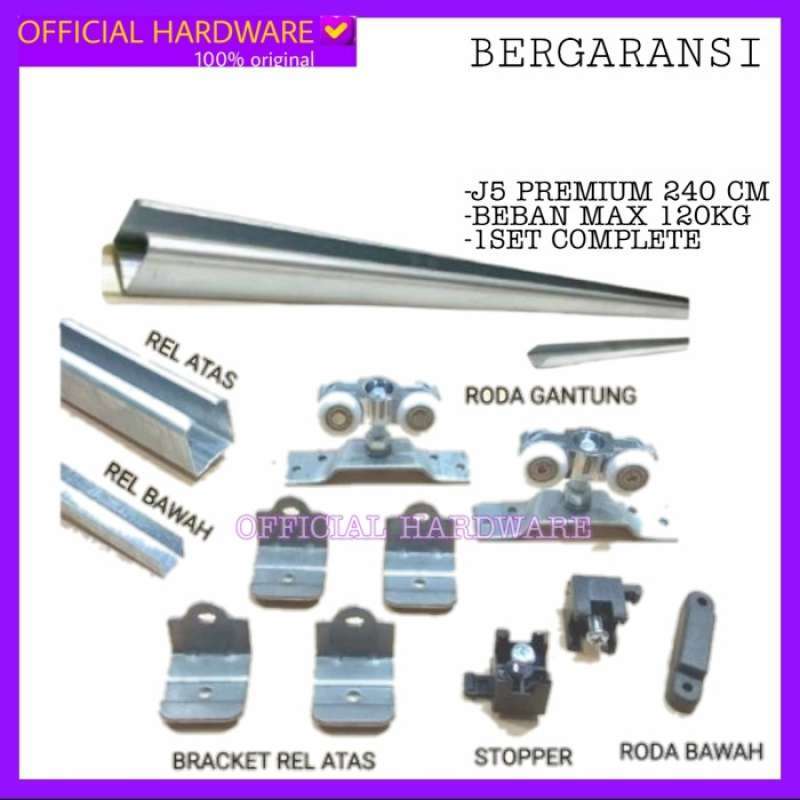 Jual Rel Pintu Sleding J5 240Cm Rel Pintu Geser 2.4M Rel Gantung ...