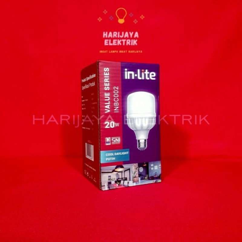 Jual INLITE LAMPU BOHLAM LED 40 WATT TABUNG SNI IN-LITE VALUE INBC002 PUTIH di Seller HARIJAYA ...