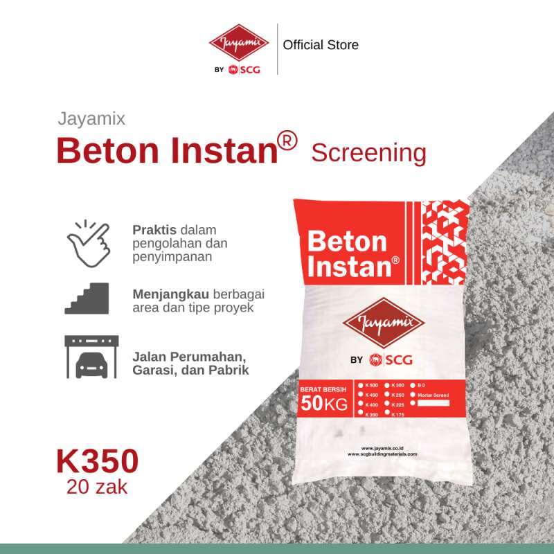 Jual Jayamix By Scg Beton Instan K350 Screening (20 Zak) Di Seller ...