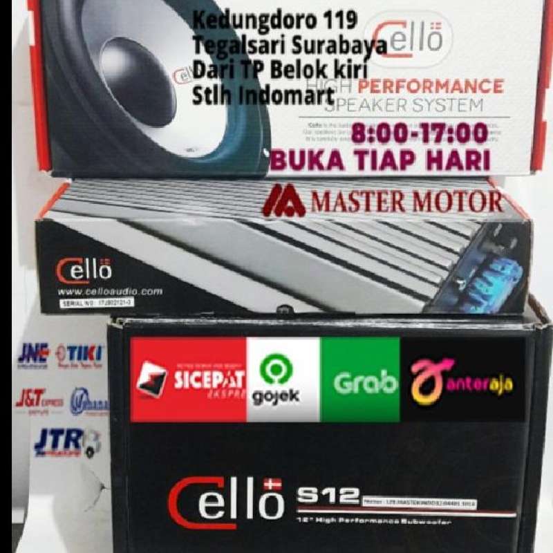 Jual Paket 3in1 Cello Speaker Split Subwoofer Power Amp 1 set Audio ...