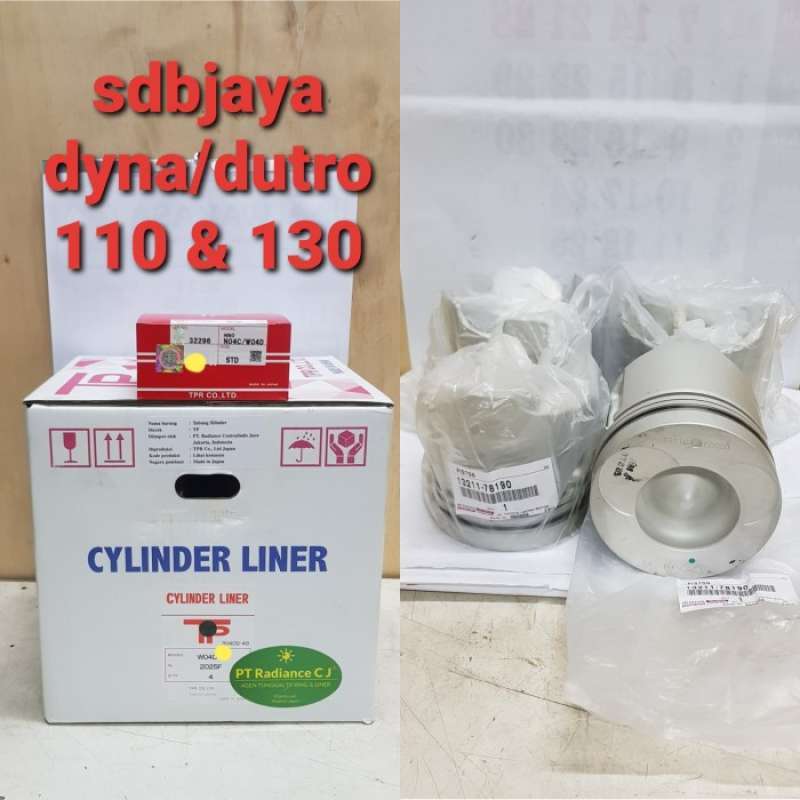 Jual liner ring seher piston set dyna hino dutro 110st 110 130 130ht ORI/TP - Multicolor di ...