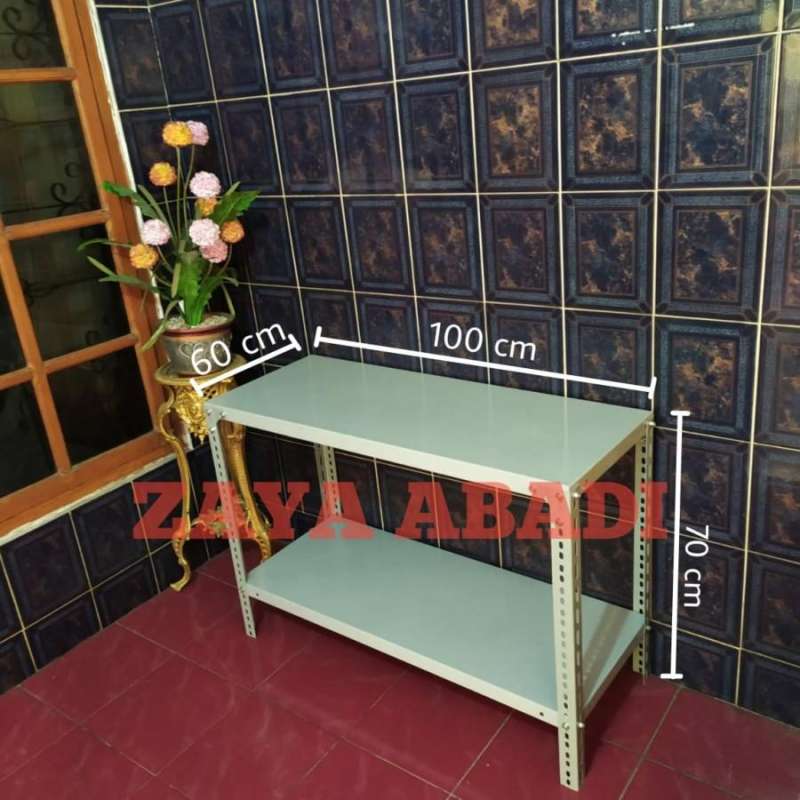 Jual Rak besi siku Meja Rak Aquarium Meja Kompor 2 Susun - 100x60x75cm ...