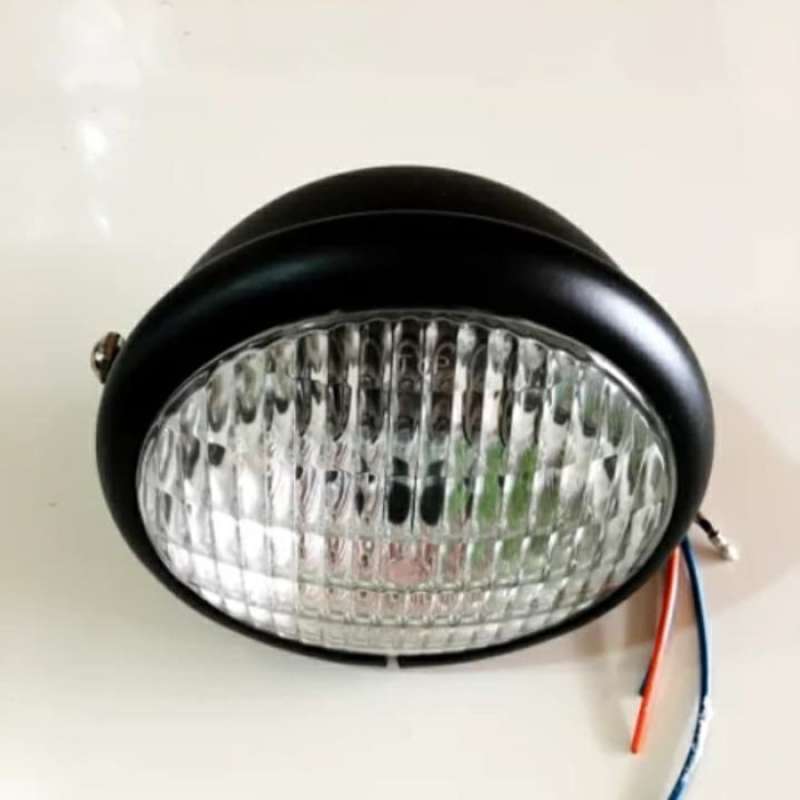 Promo Lampu Cb Mini Reflektor Bulat Lampu Depan Classic Full Besi Hitam ...