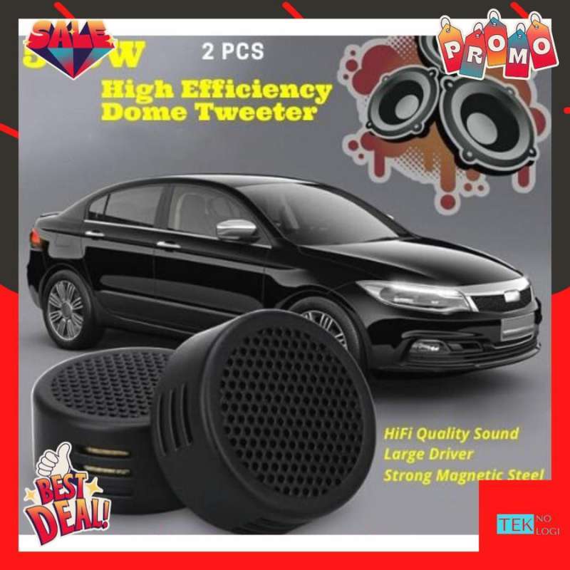 Jual Speaker Mini Dome Tweeter Loudspeaker Mobil HiFi 500W 2 PCS di ...