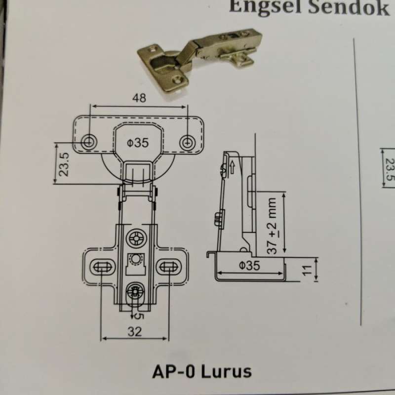 Promo Engsel Sendok Slowmotion Huben AP-0 Soft close Mebel Slow Mo ...