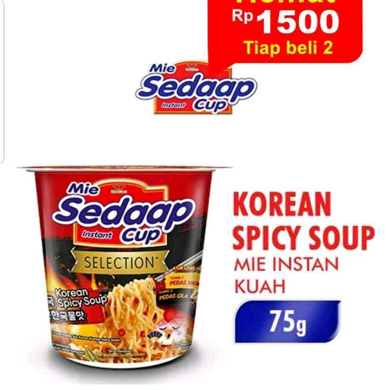 Jual MIE SEDAAP CUP SELECTION KOREAN SPICY SOUP 75 GRAM / Mie Sedap di ... Jual MIE SEDAAP CUP SELECTION KOREAN SPICY SOUP 75 GRAM / Mie Sedap di ...