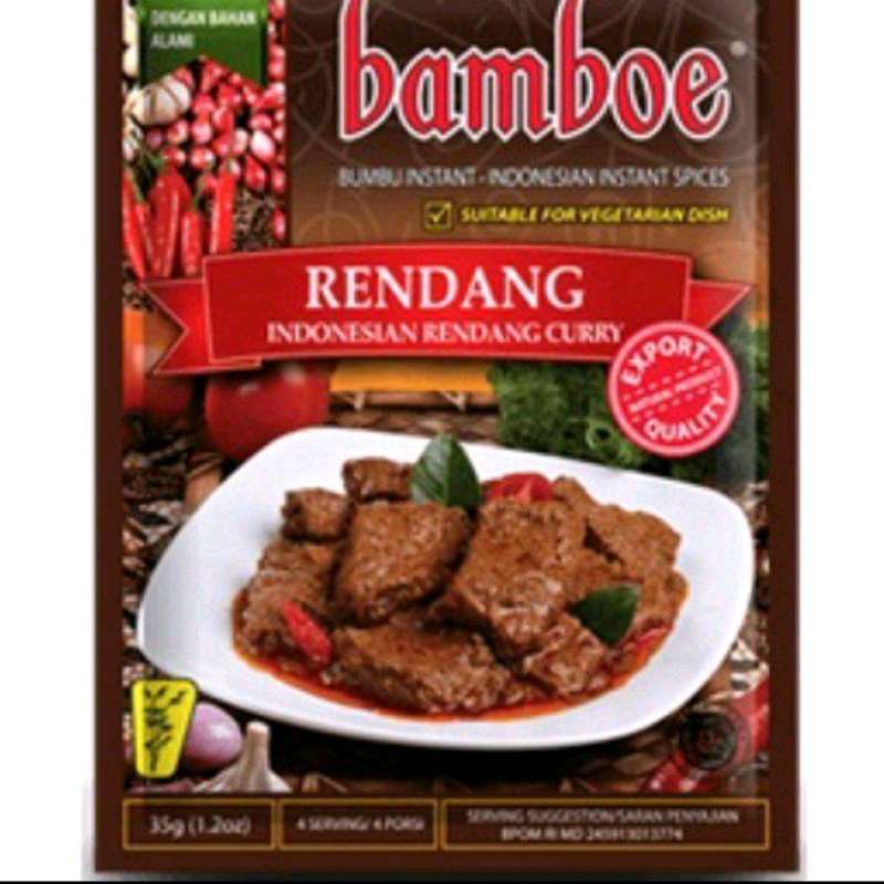 Jual Bamboe Rendang 34gr Bumbu Instant Indonesian Rendang Curry di ...