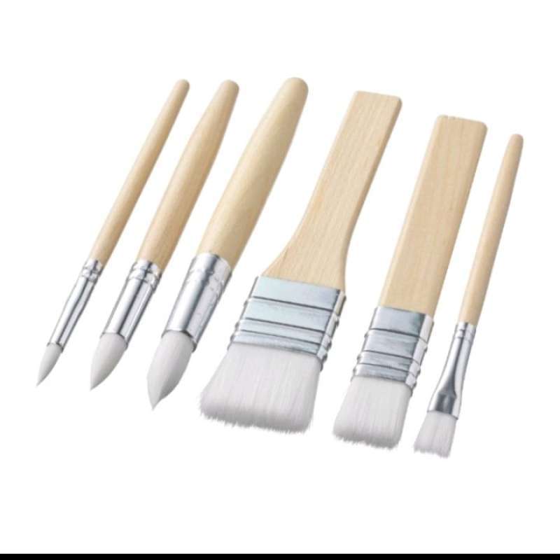 Jual 1 Set kuas untuk melukis praktis dan mudah digunakan Isi 6 Pcs di ...