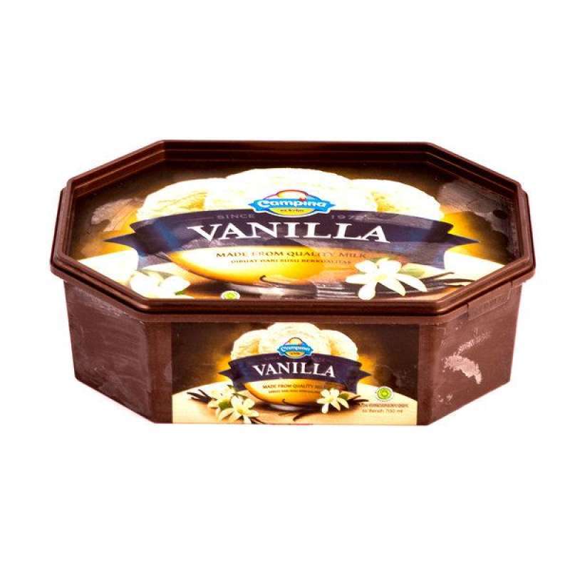 Jual Campina Vanilla Regular Es Krim [700 mL] di Seller Lottemart Fresh ...