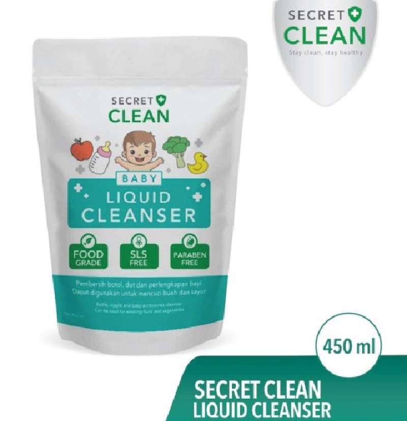 Jual SECRET CLEAN BABY LIQUID CLEANSER 450ML CUCI BOTOL di Seller Bunda ...