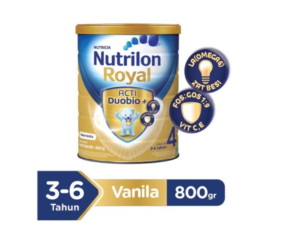 Jual Nutrilon Royal 4 Acti Duobio Vanila Susu Formula [800 g] Halal di ...