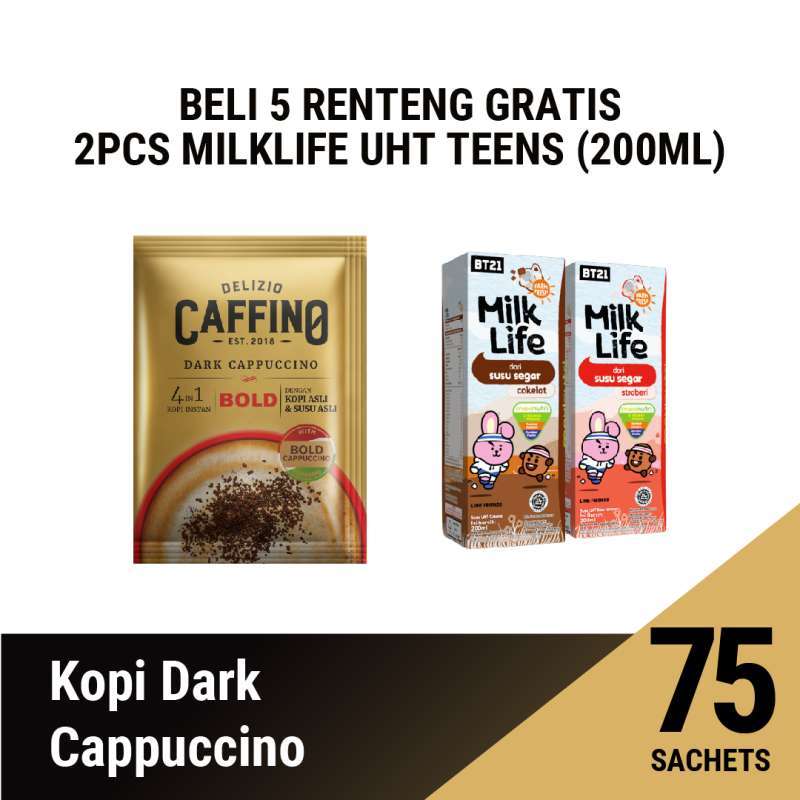 Jual Beli 5 Caffino 4in1 Kopi Instan Dark Cappuccino BOLD Renteng [25 g ...