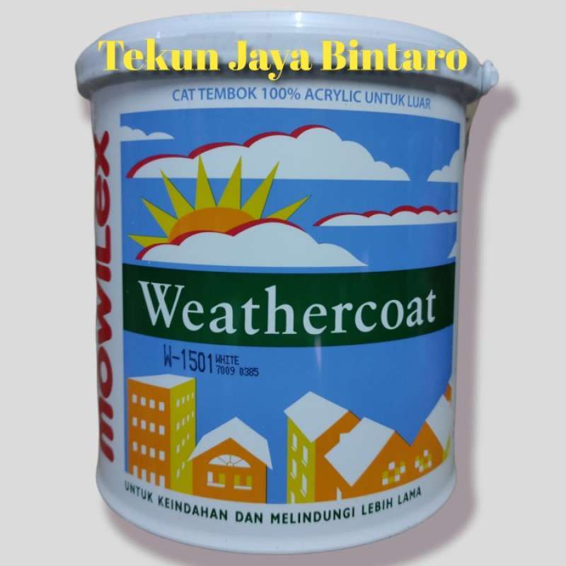 Promo Cat Tembok Exterior Mowilex Weathercoat 2 5l White W1501 Diskon