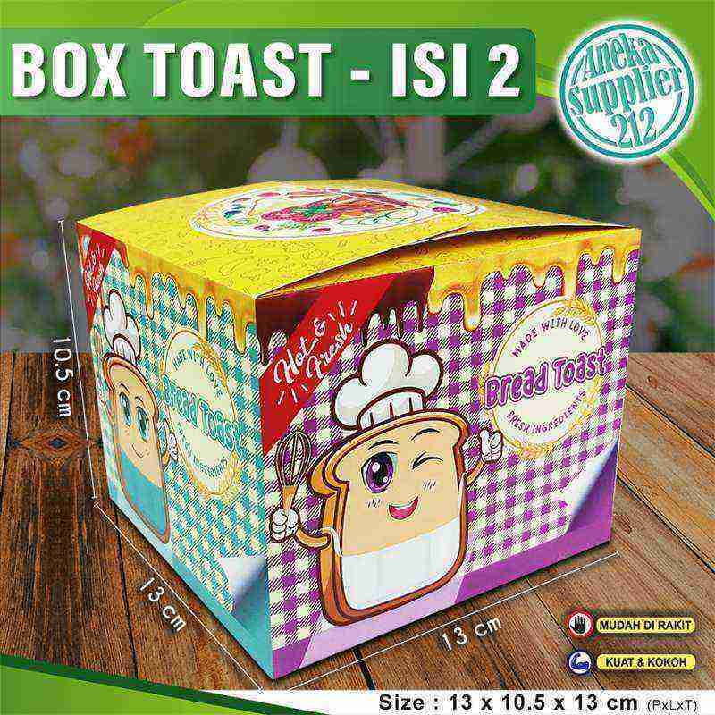 Promo Box Toast - Kotak Roti Bakar TAKE AWAY - HAPPY FAMILY ed - IVORY ...