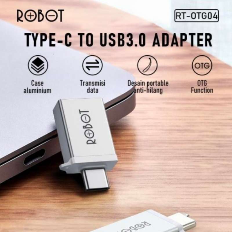 Promo Robot RT-OTG04 Type-C to USB 3.0 Small & Portable OTG Adapter ...
