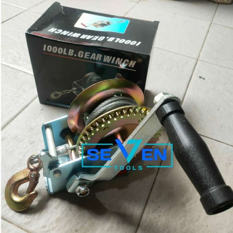 Jual Katrol Manual Gear Stell Sling Baja 1000lb Hand Winch 450 Kg Di ...