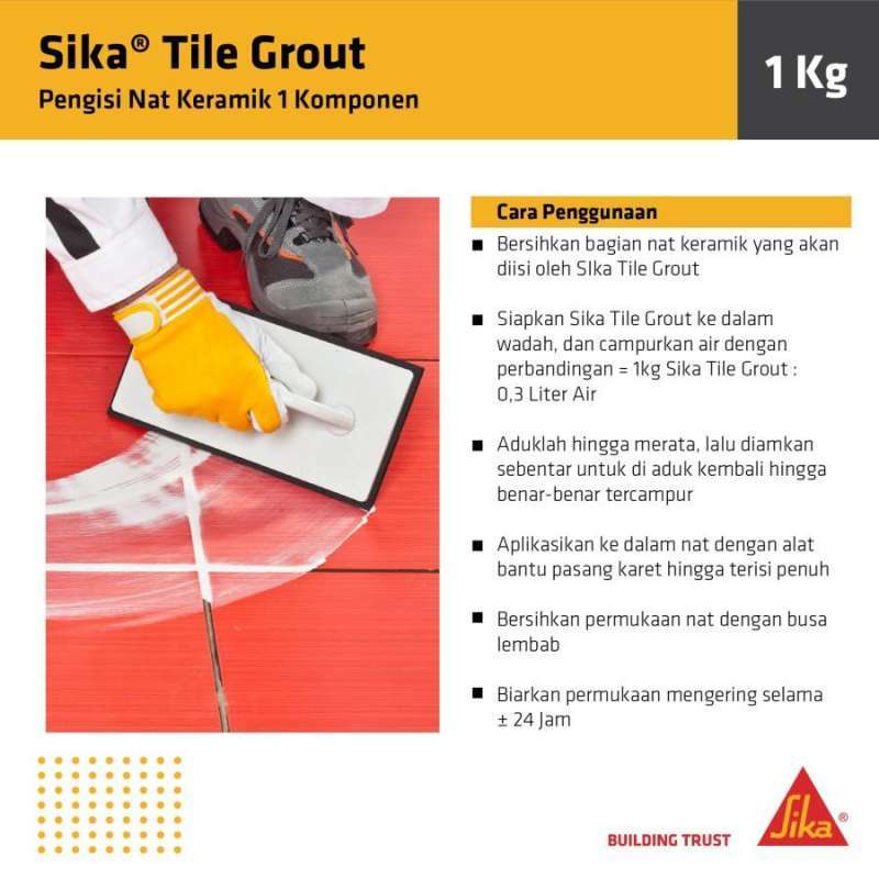 Promo Sika Tile Grout Pengisi Nat Keramik Marmer Granit Mosaik 1kg ...