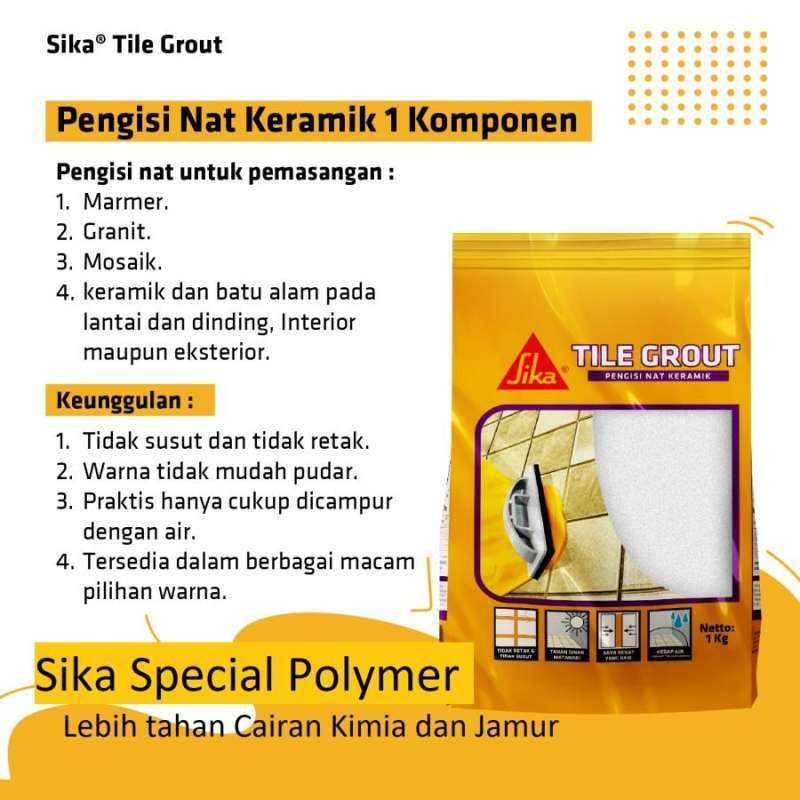 Jual Sika Tile Grout Pengisi Nat Keramik Marmer Granit Mosaik 1kg ...