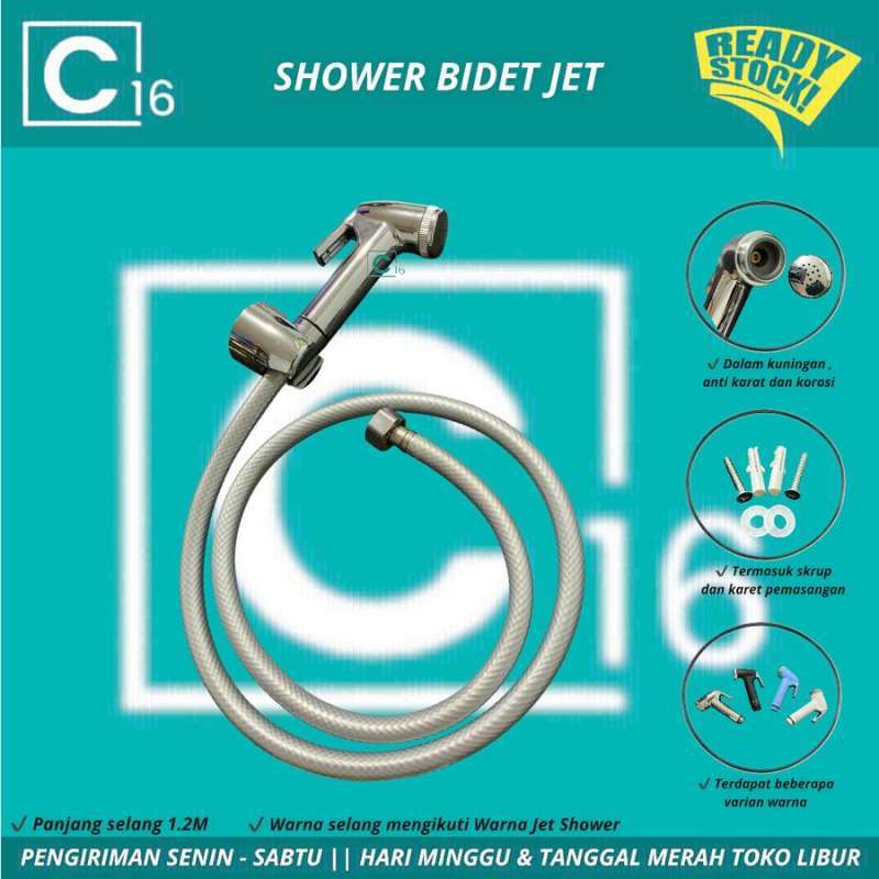 Jual Jet Shower Kloset Toilet Closet Cebok WC Semprotan Duduk Kamar ...