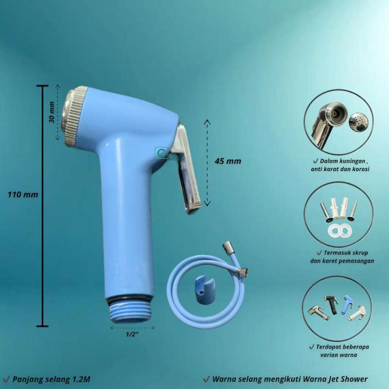 Jual Jet Shower Kloset Toilet Closet Cebok WC Semprotan Duduk Kamar ...