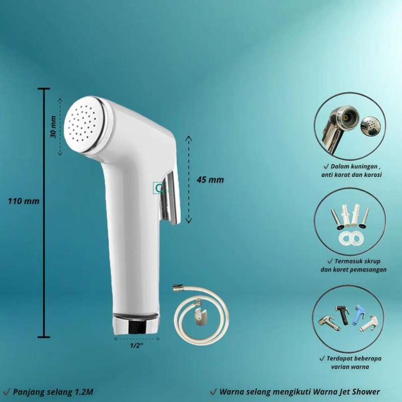 Jual Jet Shower Kloset Toilet Closet Cebok WC Semprotan Duduk Kamar ...