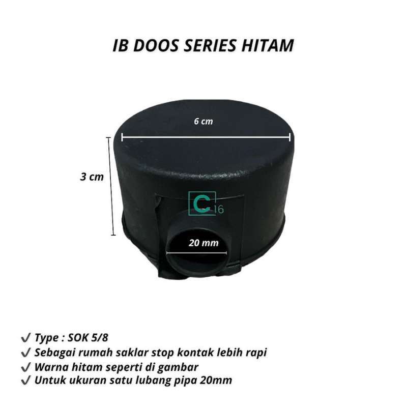 Jual Inbowdus Kotak Hitam Inbow Dus IB Dus Segi/Mangkok Listrik Segi ...