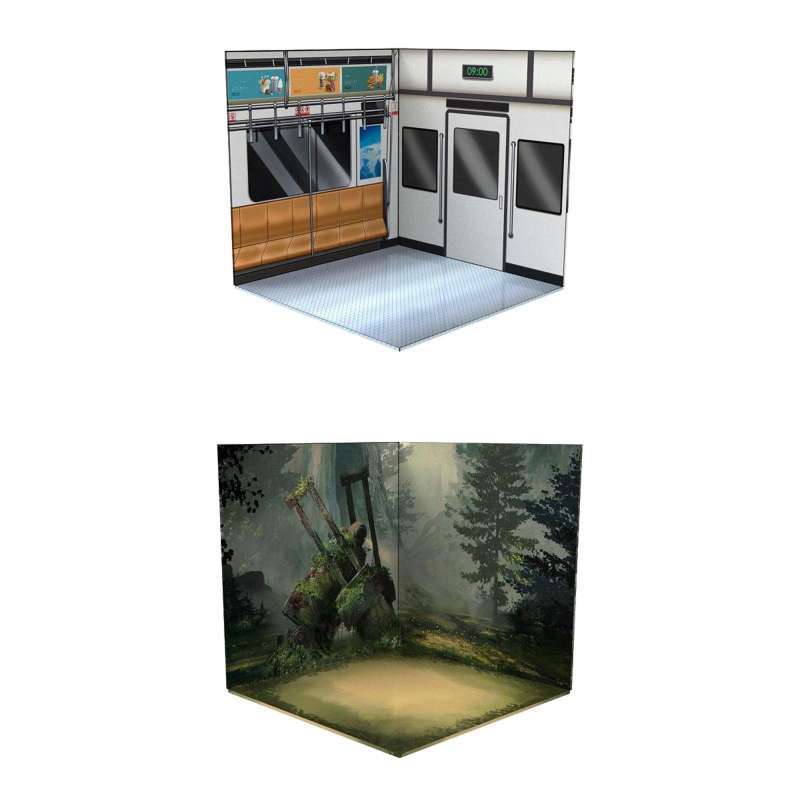 Jual 2x 1:12 Backdrop Scene Model Collection Layout Display Metro ...