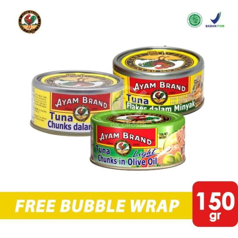 Jual Ayam Brand Tuna Kaleng Chunk/ Flakes In Oil/ Chunk In Olive Oil ...