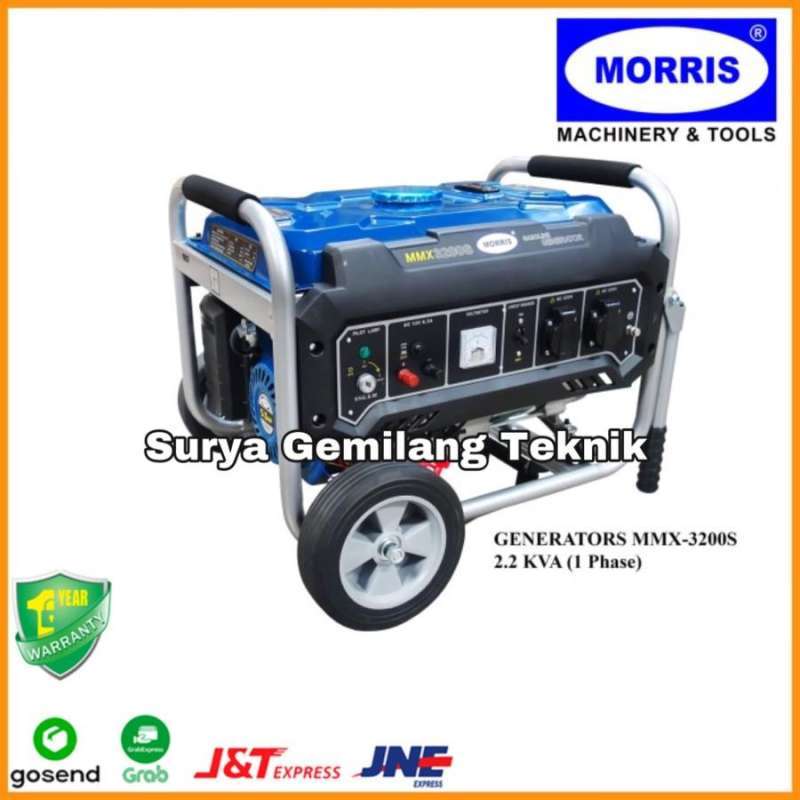 Jual Mesin Genset Listrik Bensin Generator 2.2KVA MORRIS MMX 3200S di ...