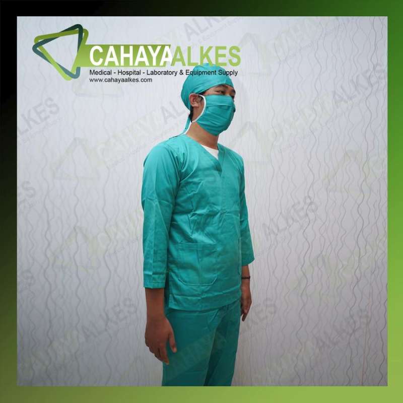 Jual Seragam Oka Lengan Panjang Hijau Tosca | Baju Jaga Ok Operasi S M ...