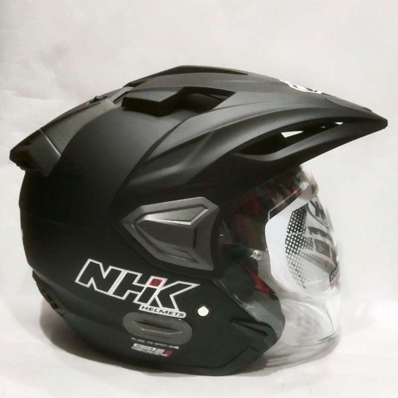 Jual Helm Nhk Predator Crypton Solid Black Doff Helm Half Face Di ...