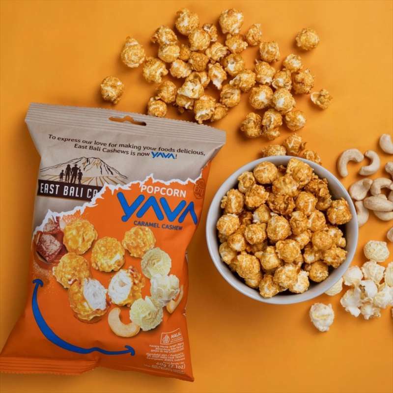 Promo YAVA Popcorn Caramel Cashew 60 G ( Berondong Jagung Mente Karamel ...