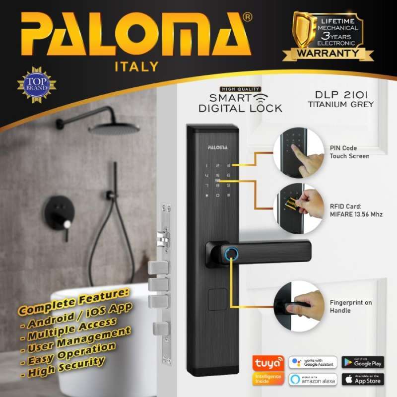 Jual Paloma Dlp 2101 Digital Lock Smart Home Kunci Pintu Door Handle ...