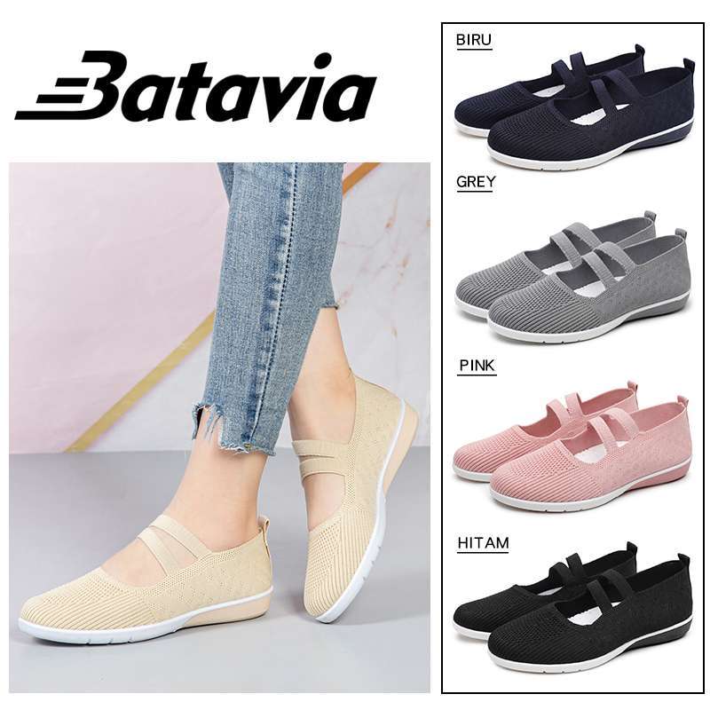 Jual Batavia 2023 baru sepatu datar terbang anyaman sepatu wanita ...