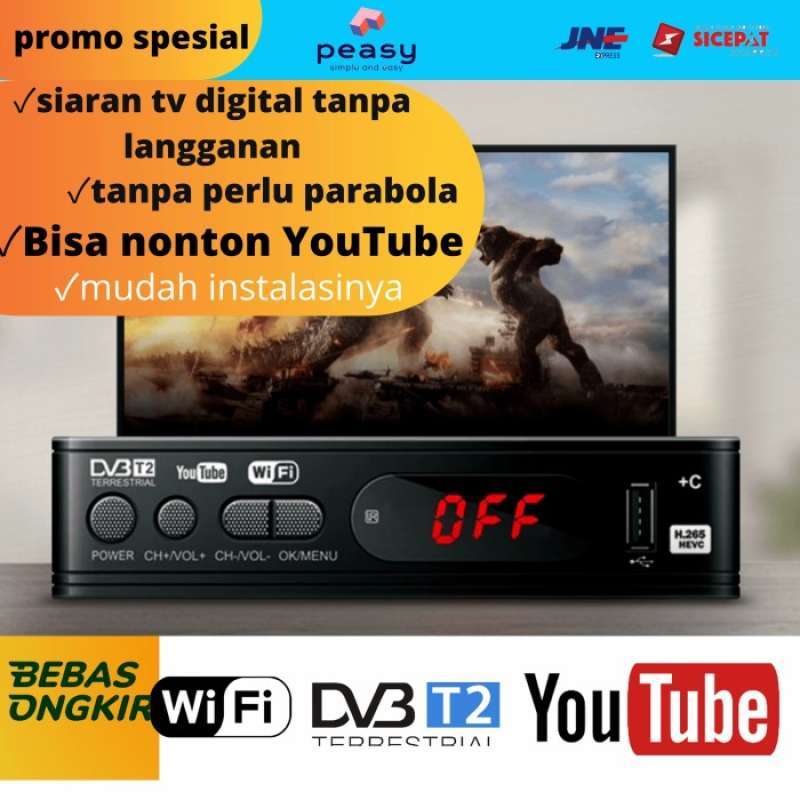 Jual Set Top Box DVBT2 Digital Satellite TV Tuner Box Receiver Full ...