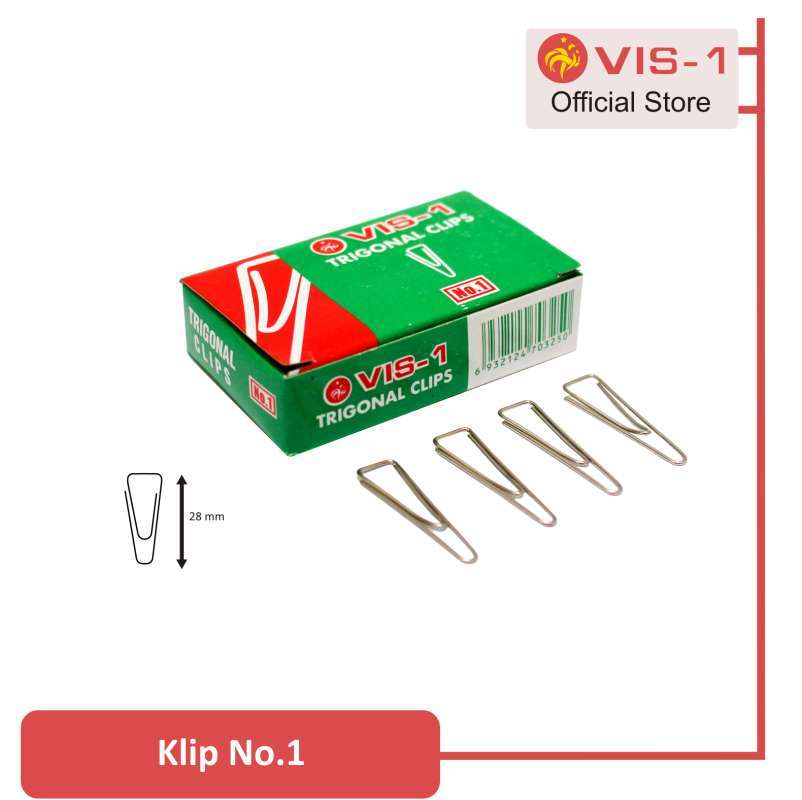 Jual PAPER CLIP VIS-1 NO.1 / TRIGONAL KLIP KERTAS / CLIP PAPER ...