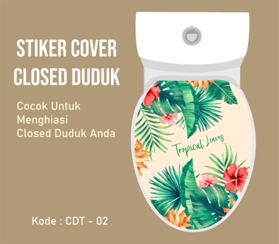 Promo Stiker Tutup Closet Duduk Toilet Cover Desain Modern Tropical ...