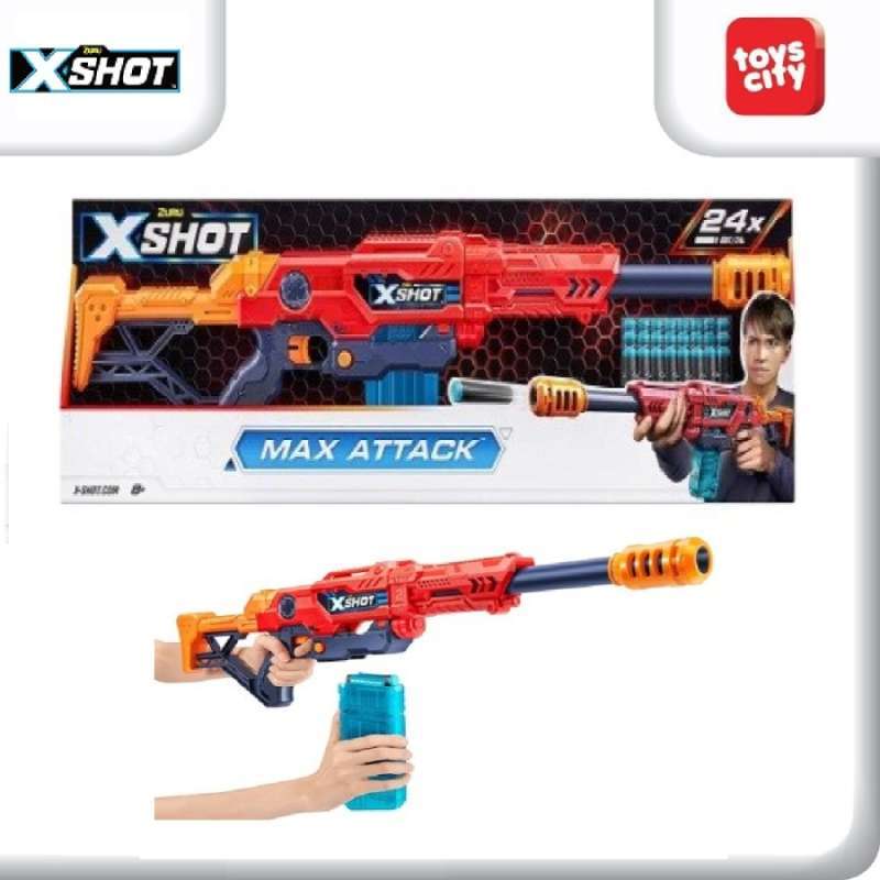 Jual Zuru Xshot - Excel Max Attack Dartblaster Shoots 80 Ft/24m - 24 ...