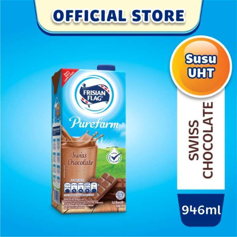 Jual WHS - SMG/JOG/SOLO - FRISIAN FLAG Purefarm Swiss Chocolate Susu UHT [946 mL] di Seller ...