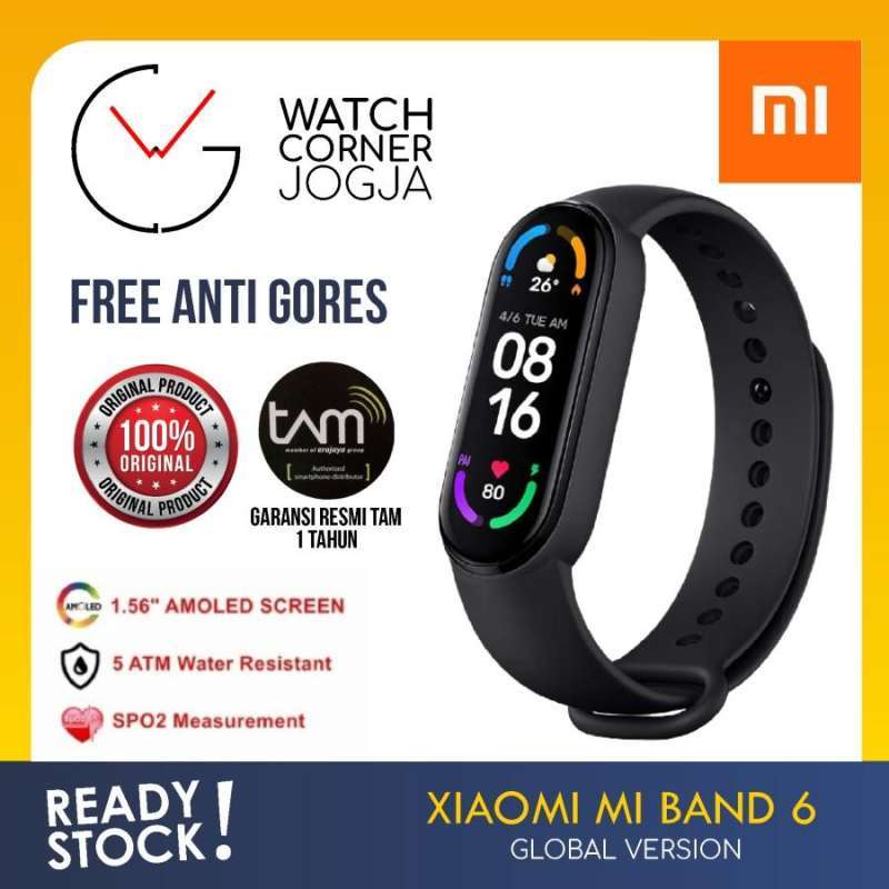 Jual Xiaomi Mi Band 6 SpO2 AMOLED Full Screen ORIGINAL Smartwatch ...